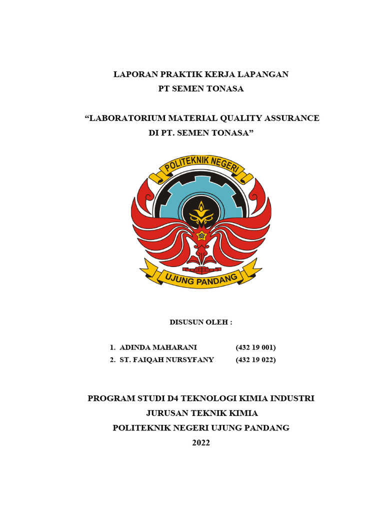 Lap PKL PT Semen Tonasa 2022 | PDF