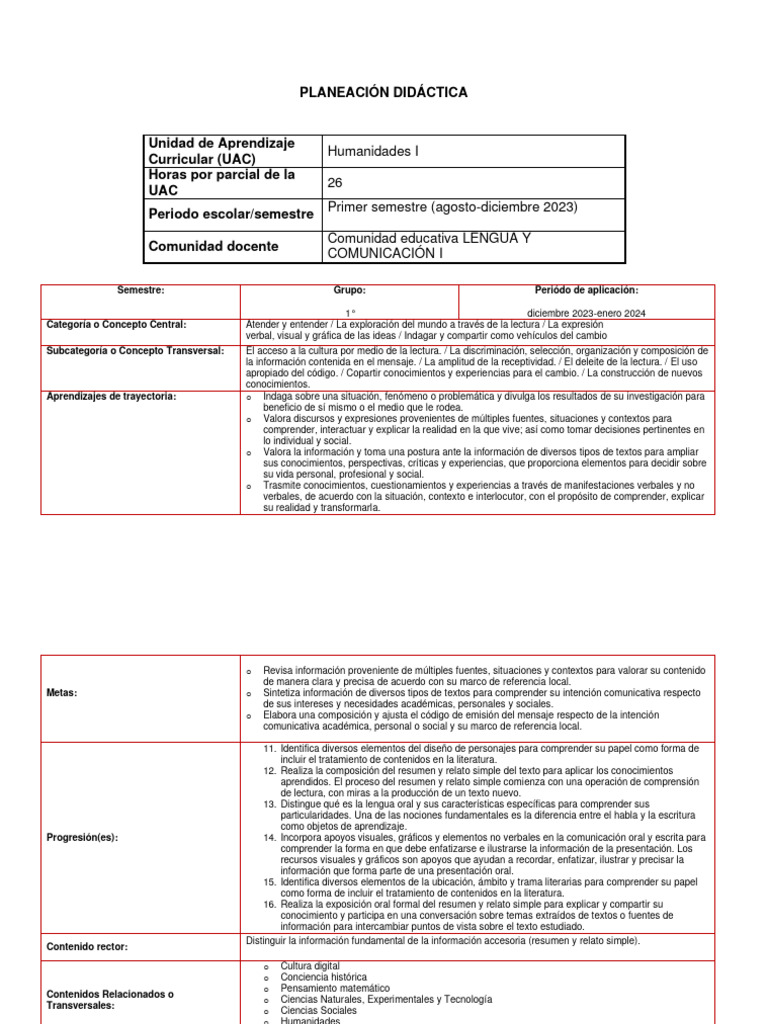 Planeacioìn Didaìctica - LyC - 1 - Bim-3 - Serie Trayectos - LC | PDF | Evaluación | Oración ...