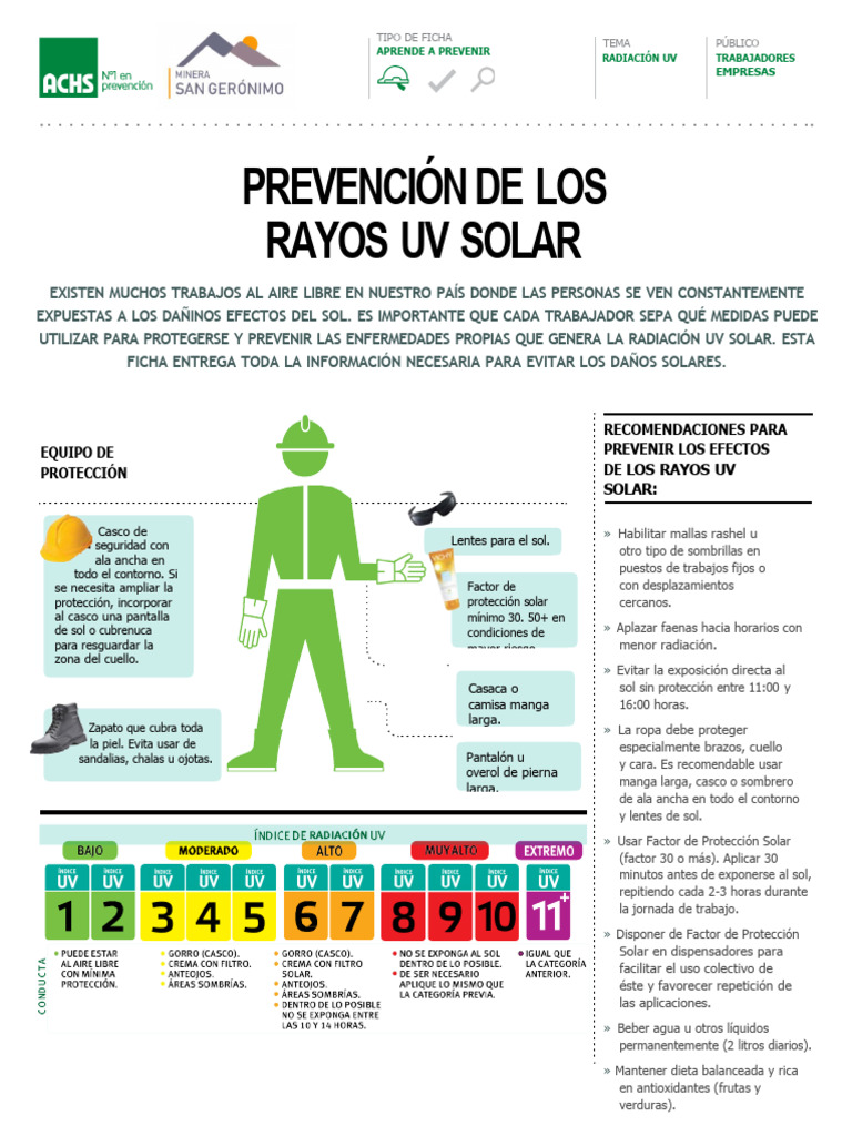 Prevencion de Los Rayos Uv Solar | PDF