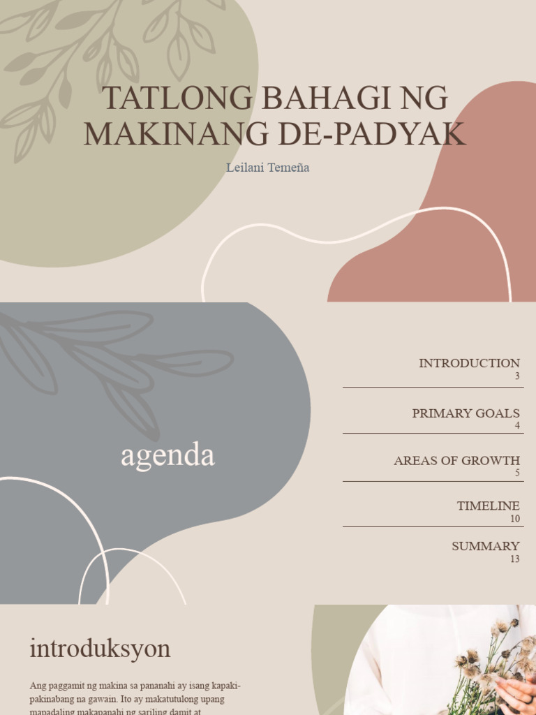 Tatlong Bahagi NG Makinang De-Padyak | PDF
