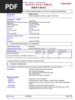 Great Value Bleach MSDS Sheet | PDF | Personal Protective Equipment | Water