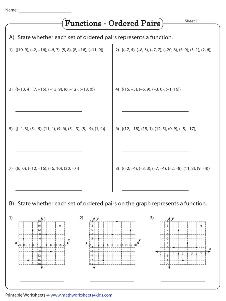 Identifying Ordered Pairs 1 | PDF | Mathematical Relations | Graph Theory