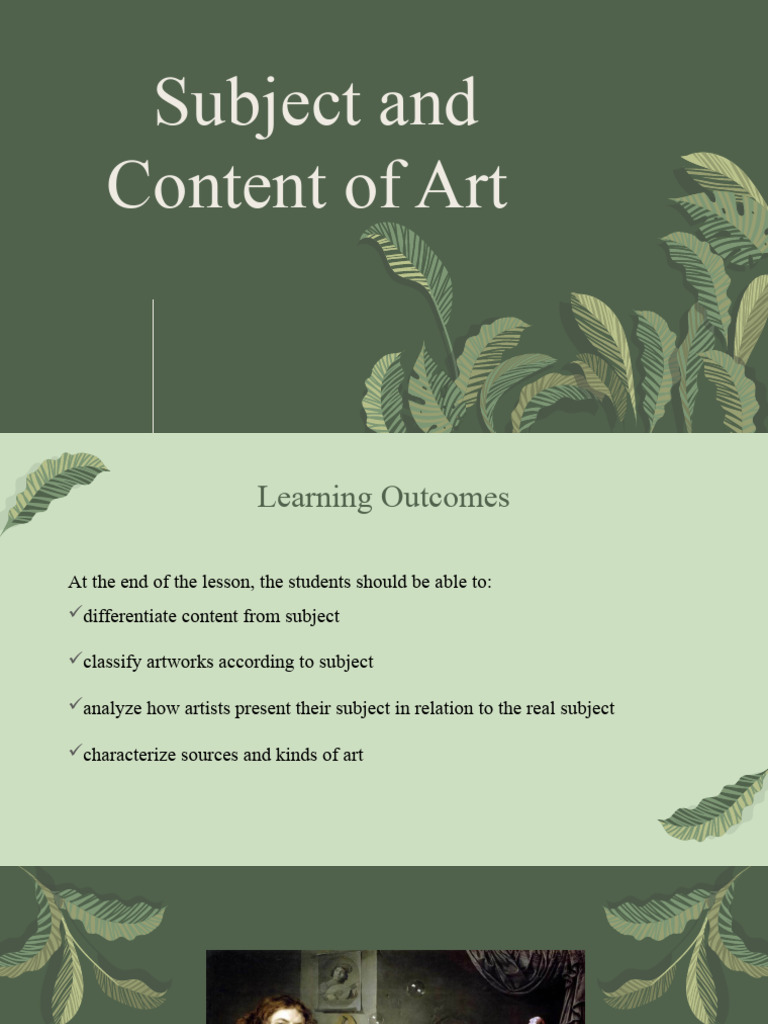Chapter 2.1 - Subject and Content of Art | PDF | Paintings