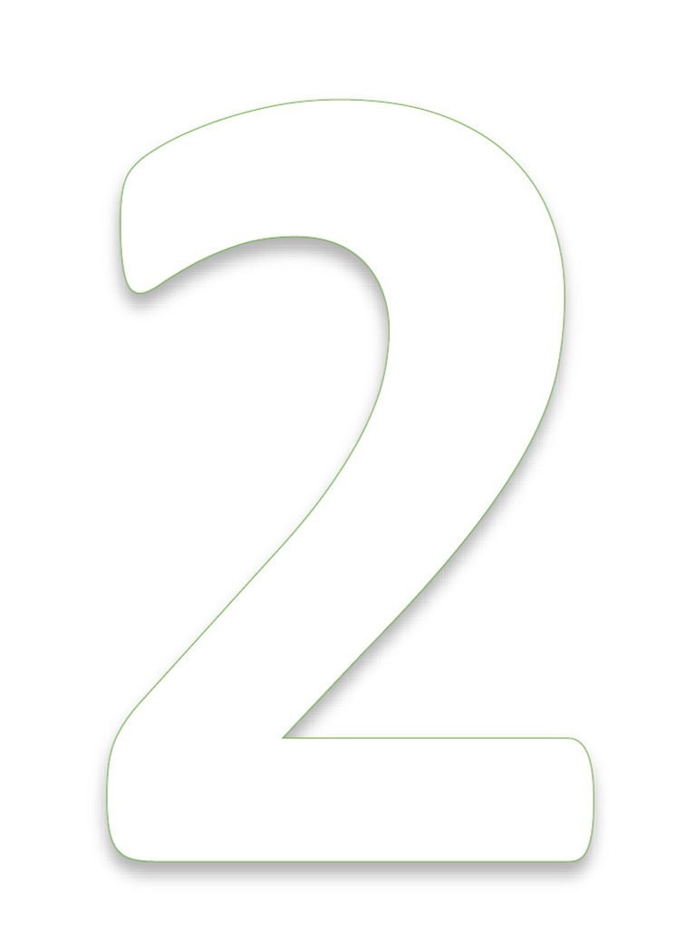 Numero 2 Color Verde Rellenar | PDF