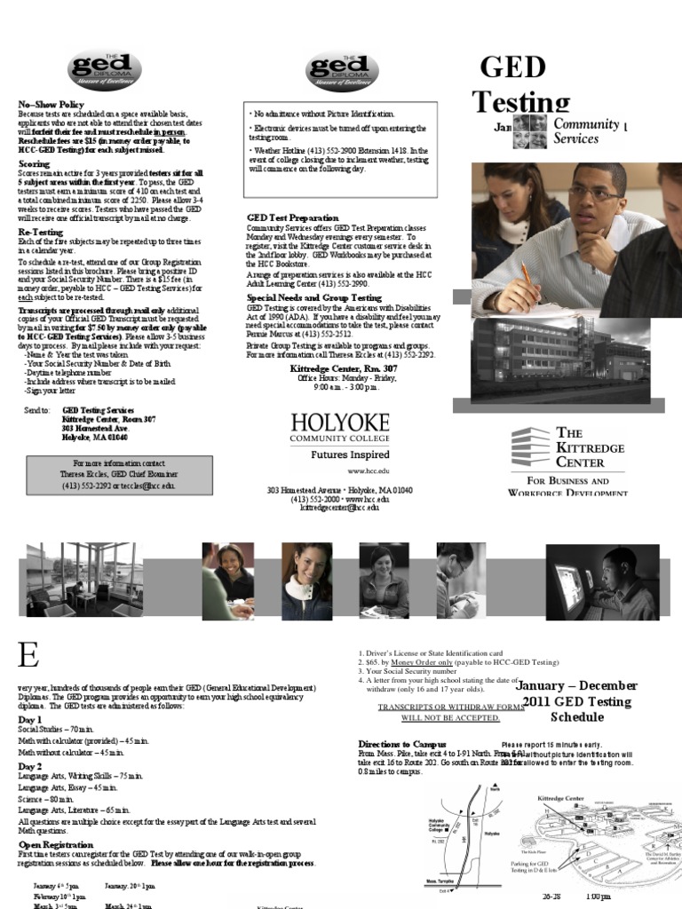 HCC GED Testing Policies and Schedule | PDF | General Educational ...