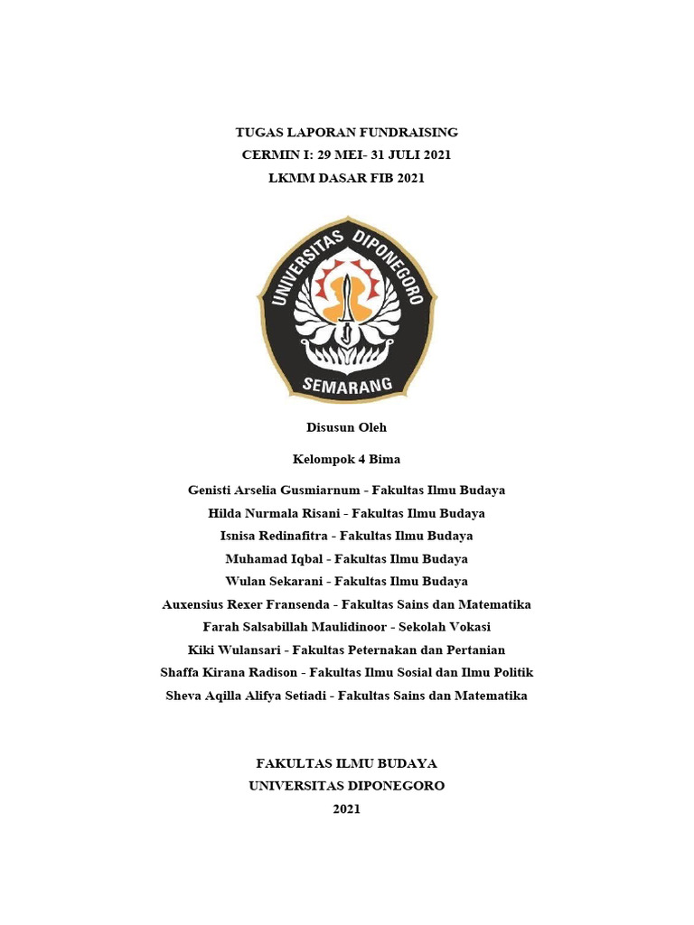 Bima - Laporan Fundraising | PDF | Ilmu Sosial | Seni