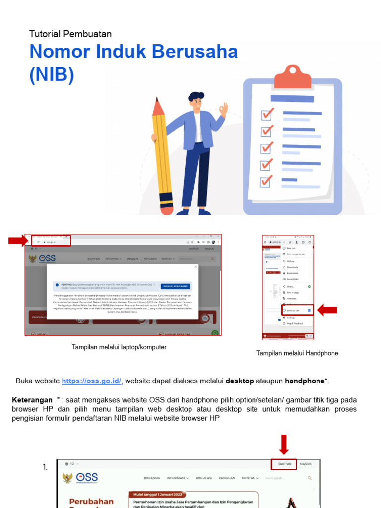 Tutorial Pembuatan NIB | PDF