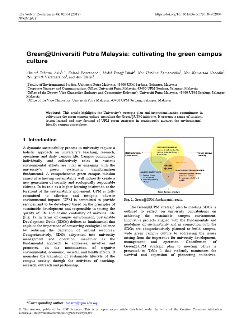Upm Green Campus | Download Free PDF | Sustainability | Governance
