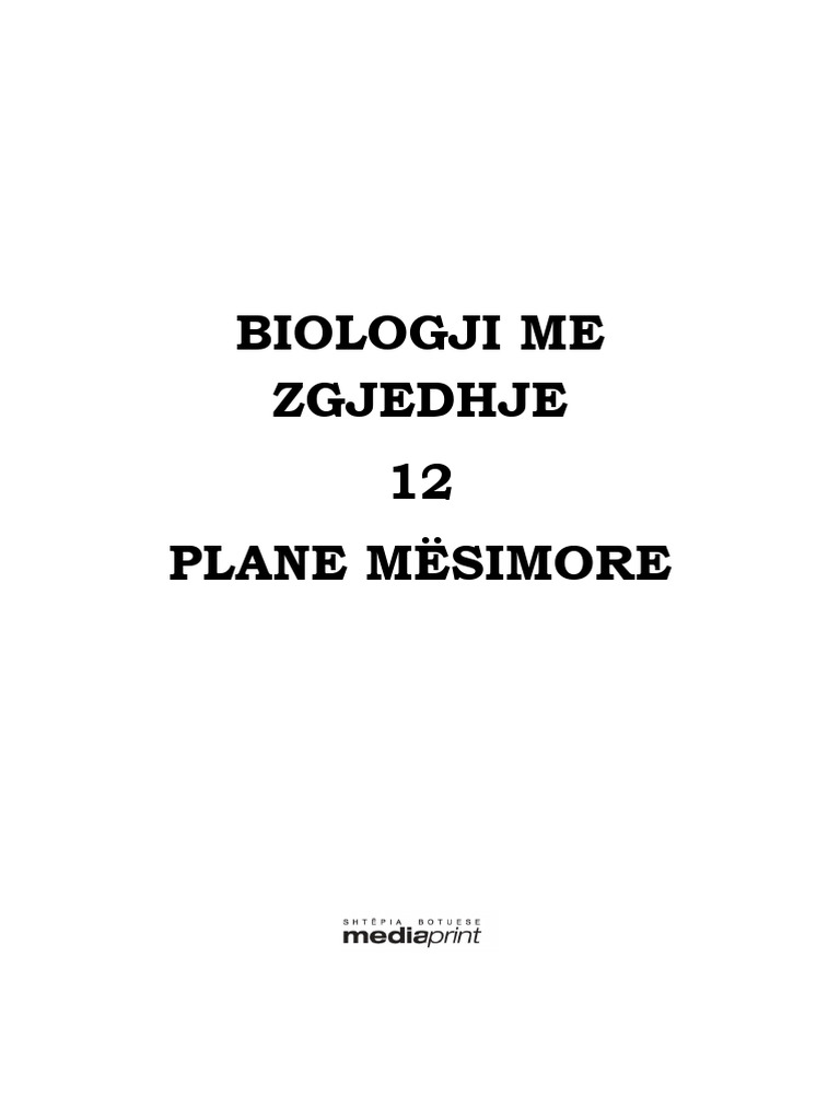 Planet Mësimore Biologjia 12 | PDF