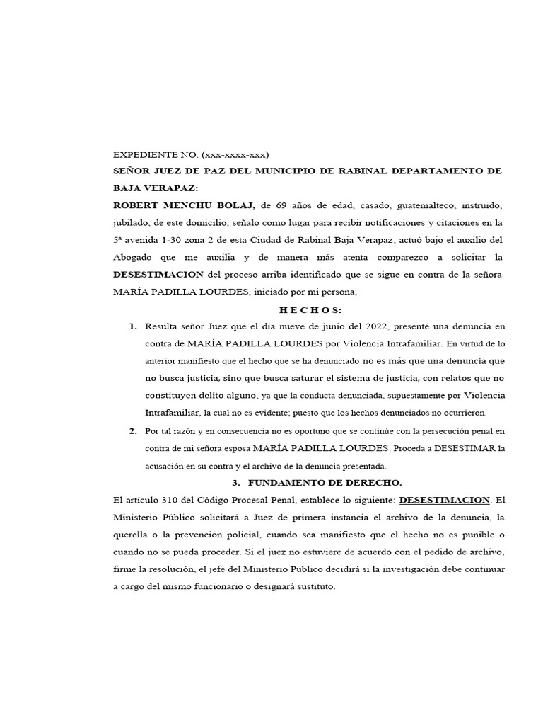 DESESTIMACION | PDF | Queja | Ley Pública