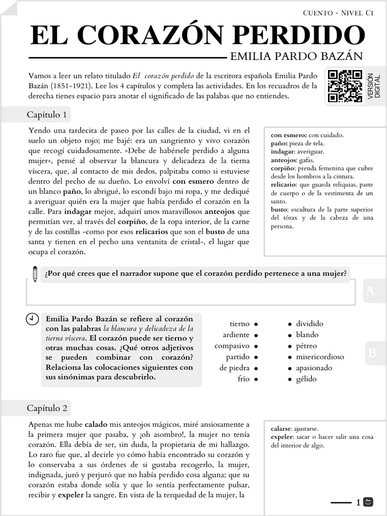 El Corazón Perdido - Emilia Pardo Bazán (1.0) | PDF | Amor | Ropa