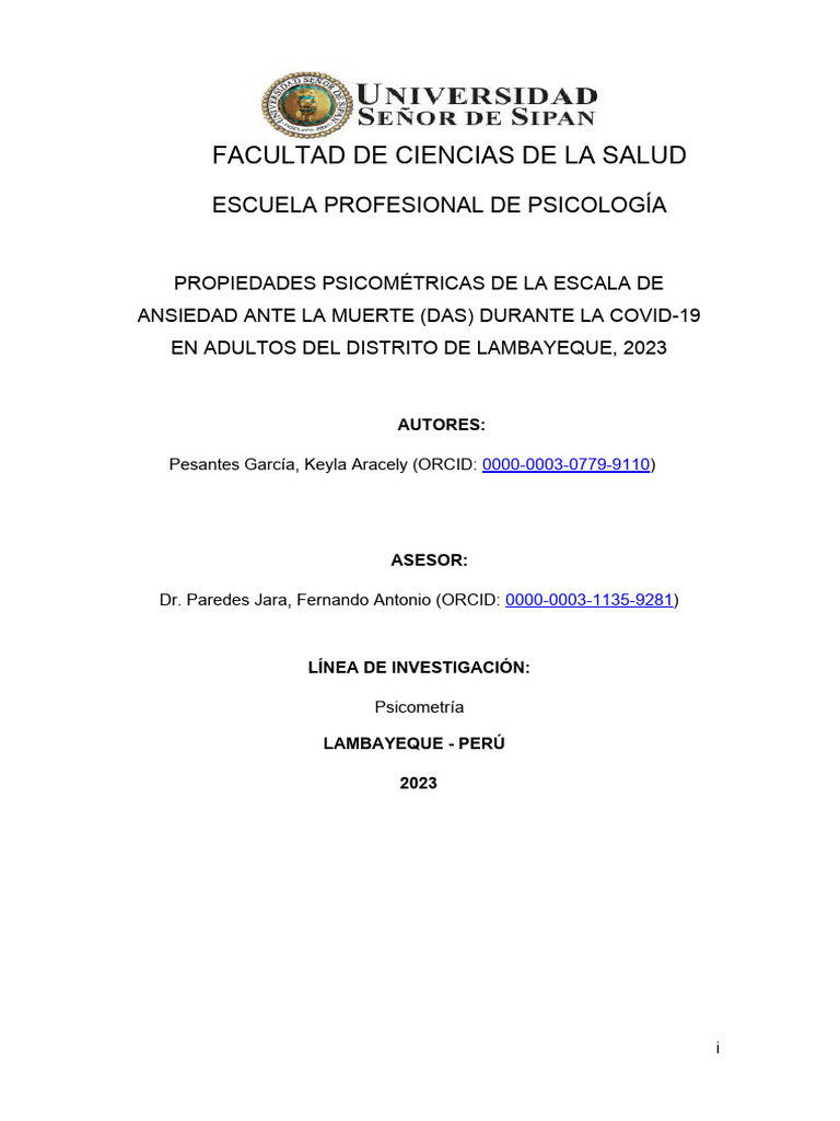 Modelo de TI Hasta Muestra Piloto y Anexos 2023 PA2 | PDF | Validez (Estadísticas) | Ansiedad