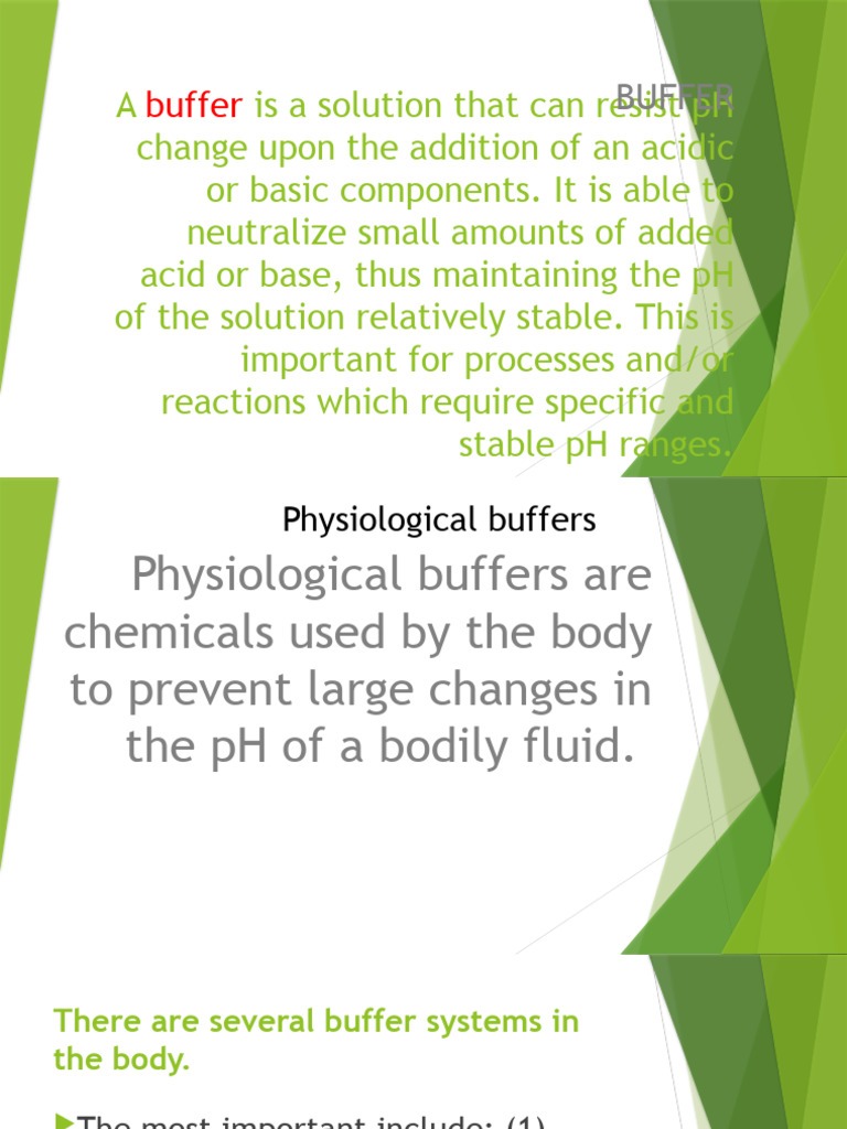 Buffers Biochemistry | PDF | Buffer Solution | Acid