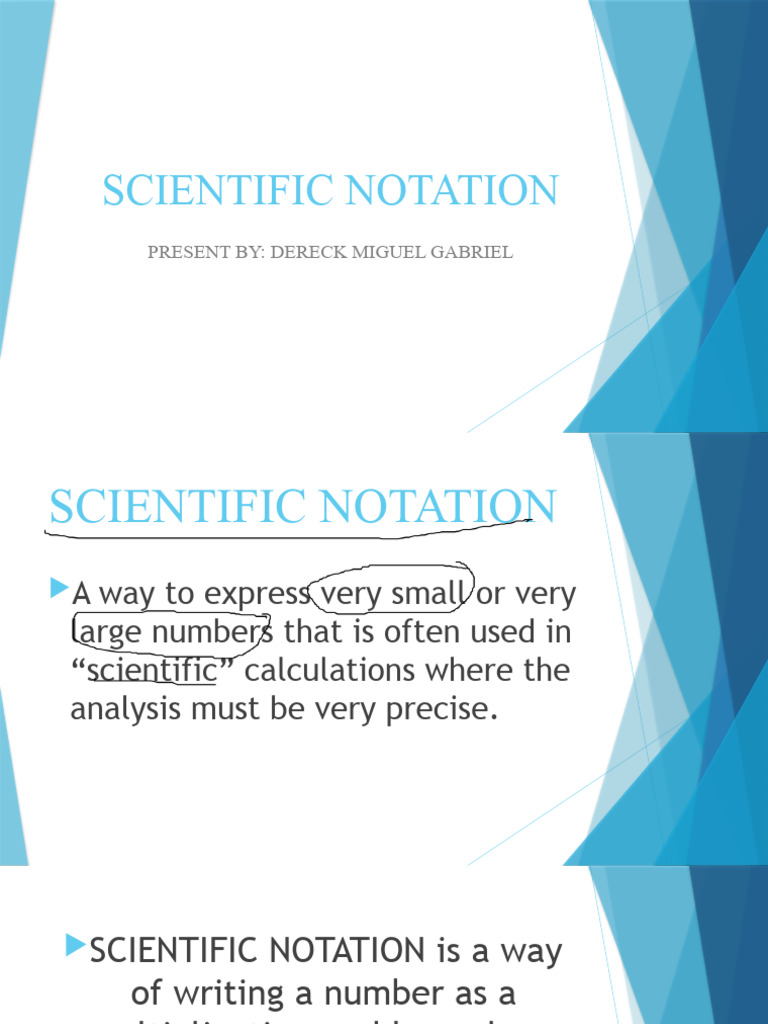 Scientific Notation | PDF