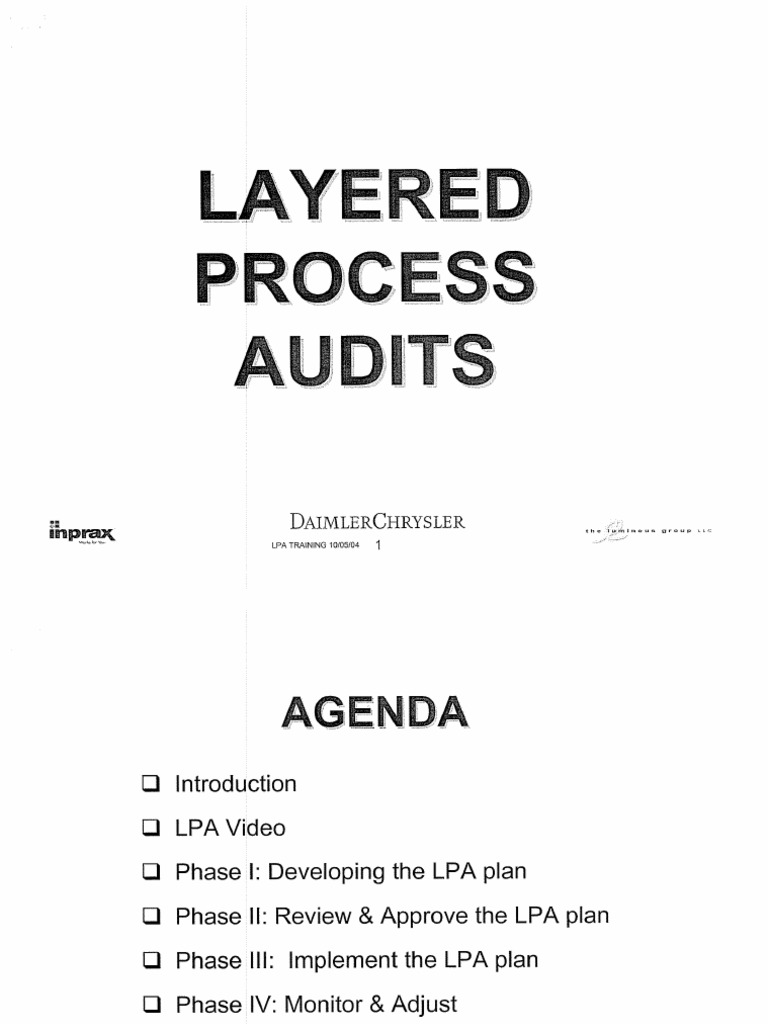 Layered Process Audit DCX Info | PDF