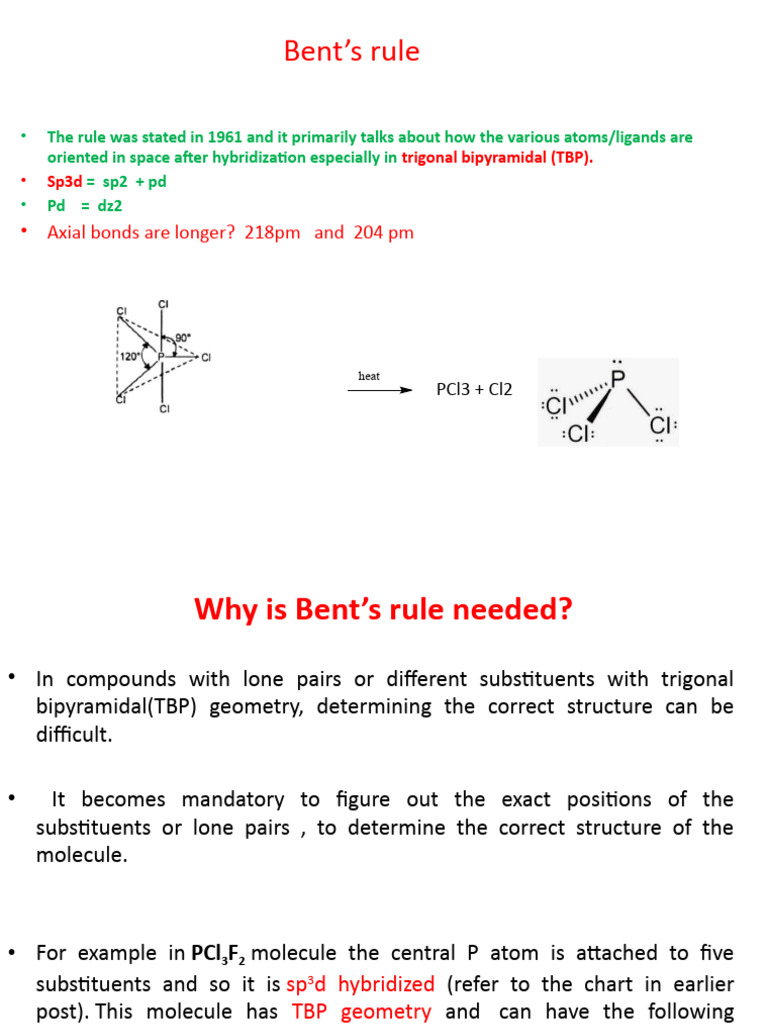 Bent rule | PDF | Chemistry | Organic Chemistry