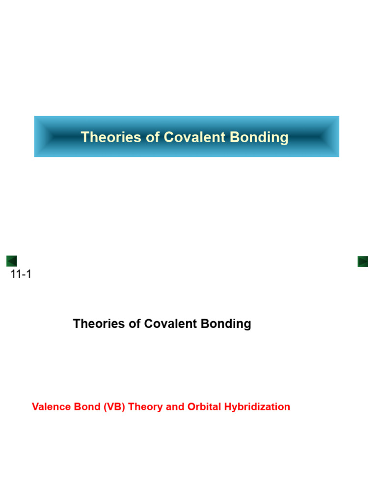 VBT Hybridization | PDF | Chemical Bond | Molecular Orbital