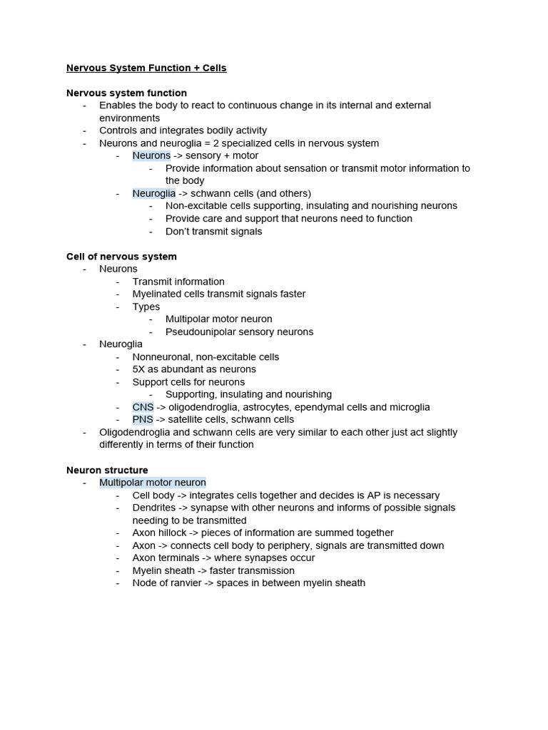 2A.1 - Intro To Neuro | PDF | Myelin | Axon
