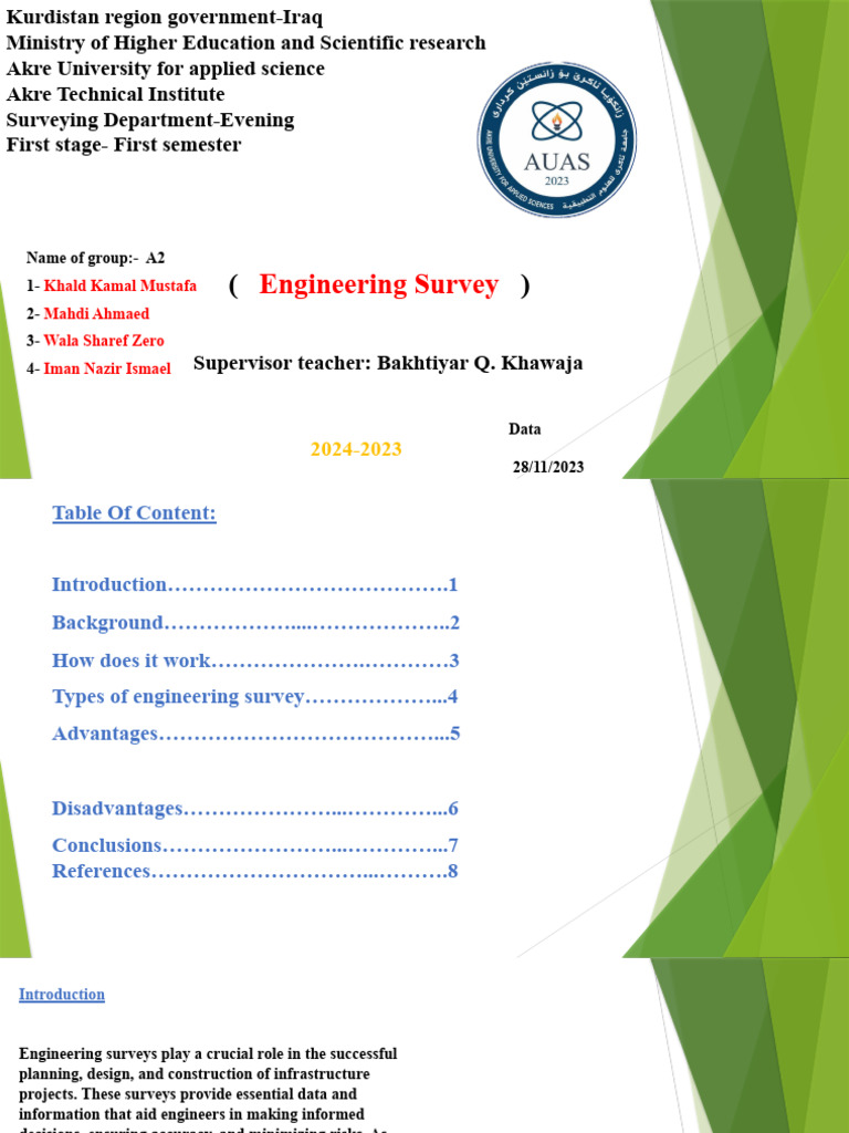 Engineering Survey | PDF | Surveying | Engineering