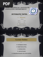 AUTOLEVEL | PDF | Surveying | Equipment