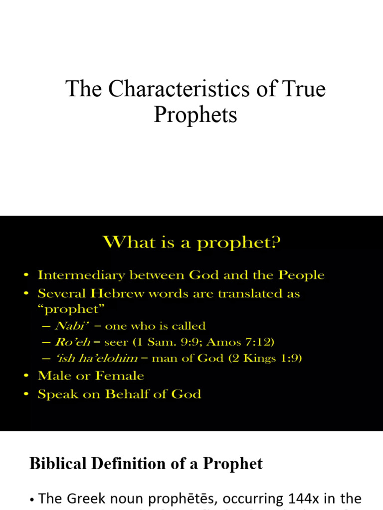 The Characteristics of True Prophets | PDF