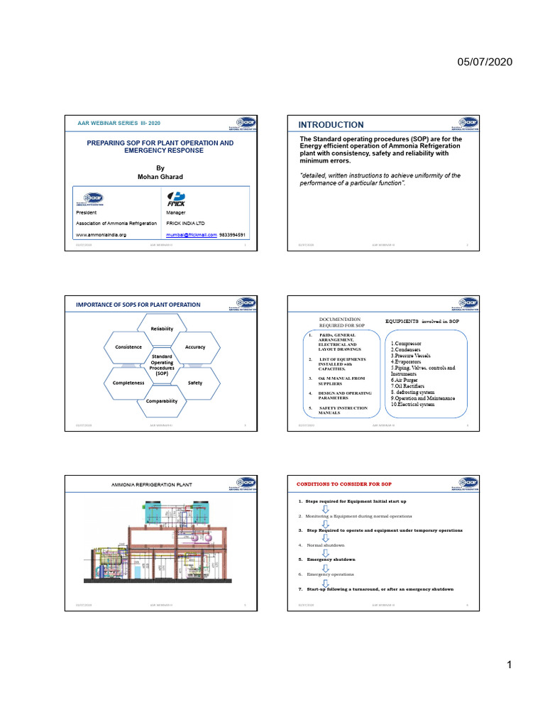 Standard Operating Procedures SOP and Emegency Response by Mr. Mohan Gharad | PDF ...
