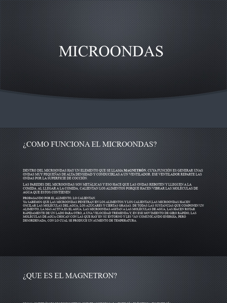 Microondas Proyecto | PDF | Radiación electromagnética | Microondas