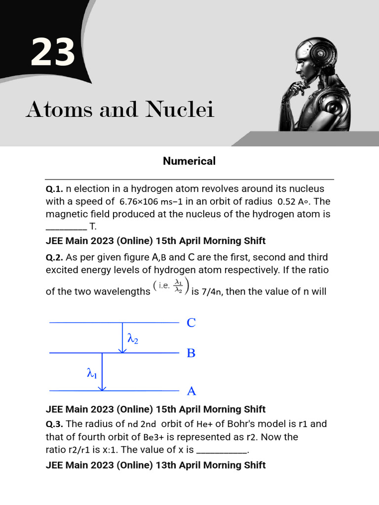 Atoms and Nuclei | PDF | Electron | Radioactive Decay