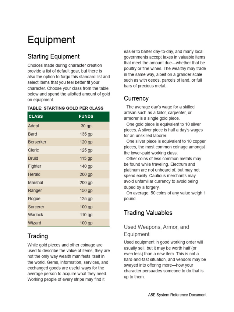 A5e SRD 5 | PDF | Shield | Armour