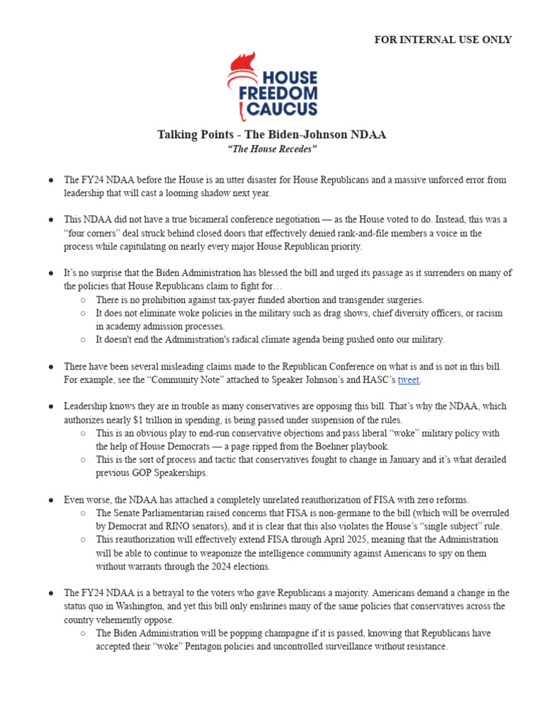 NDAA Talkers PDF | PDF | Republican Party (United States) | American ...