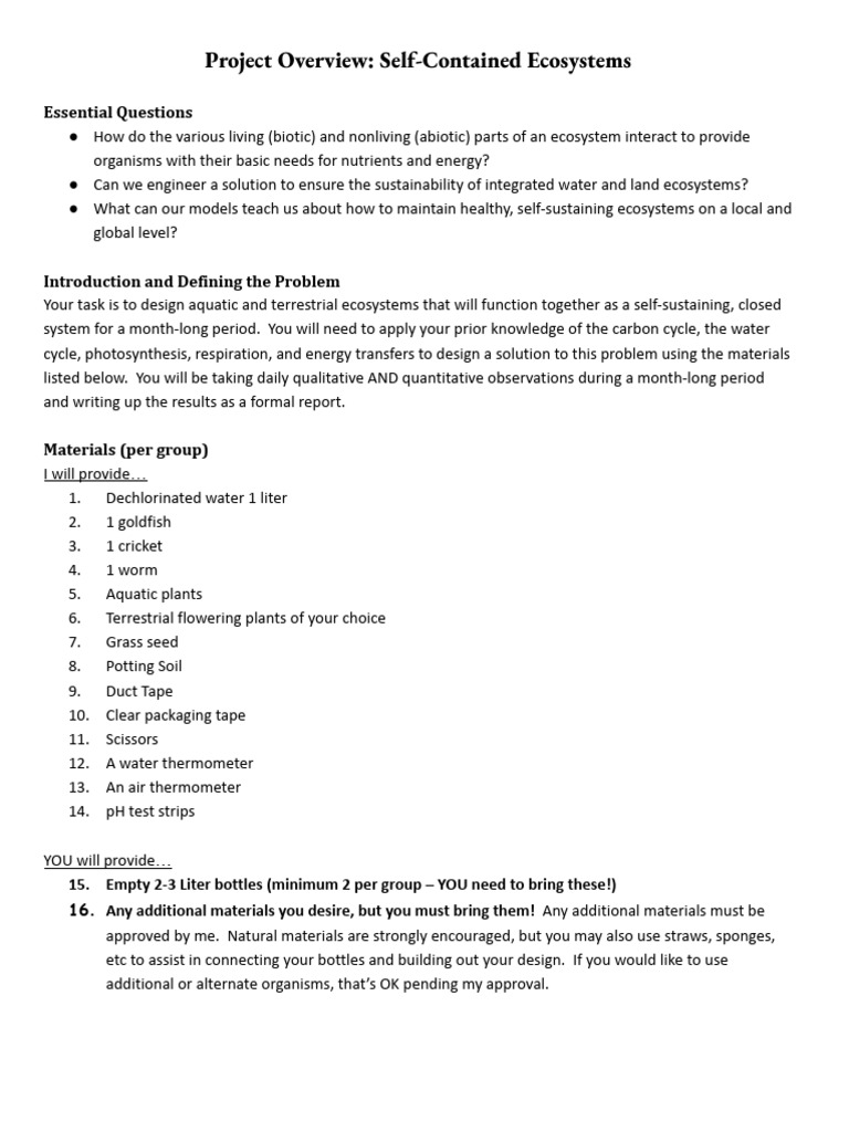 Project Overview | PDF | Ecosystem | Ecology