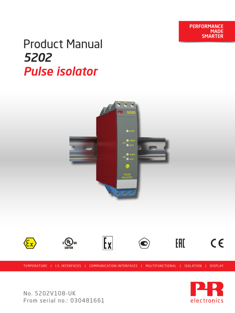 Product Manual: Pulse Isolator | PDF | Relay | Switch