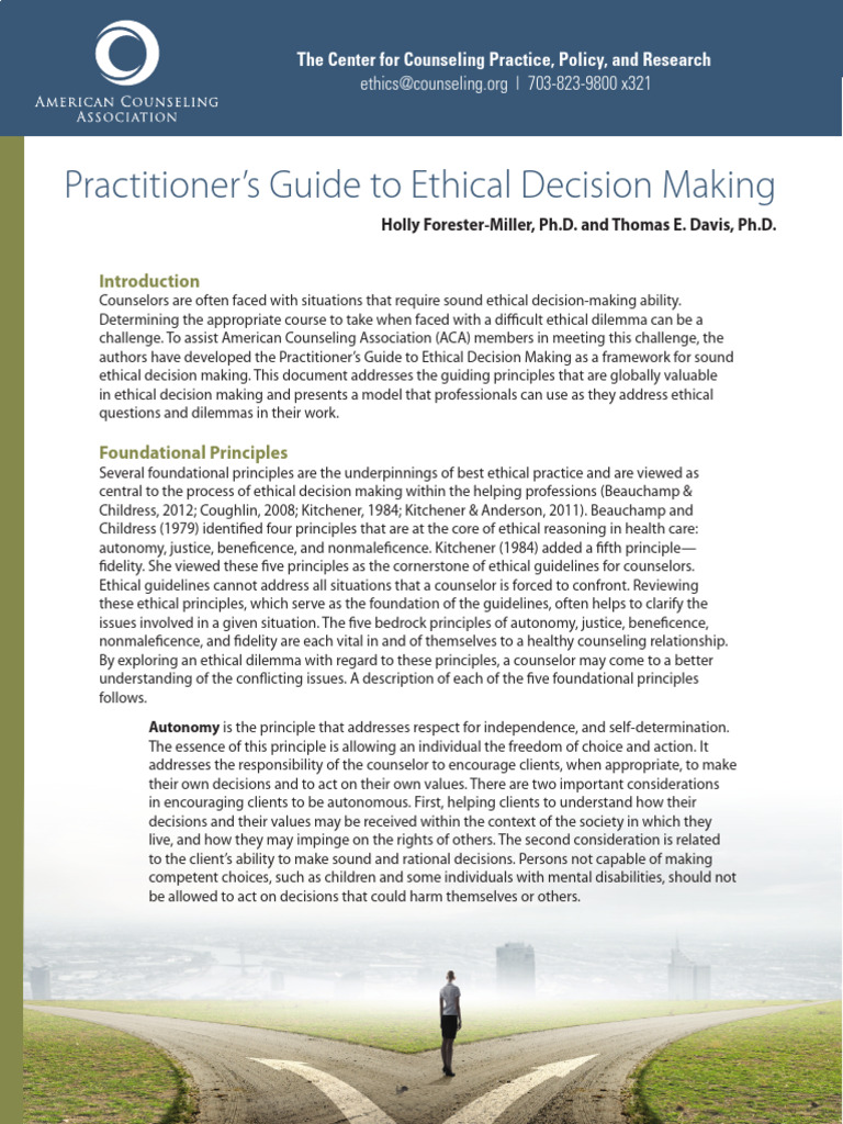 Practioner's Guide To Ethical Decision Making | PDF | Counseling ...
