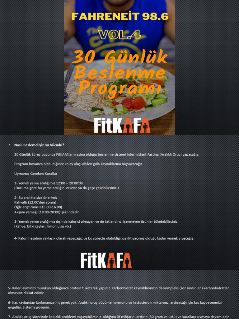 Fahrenei̇t 98.6 Vol4 Beslenme Programi | PDF