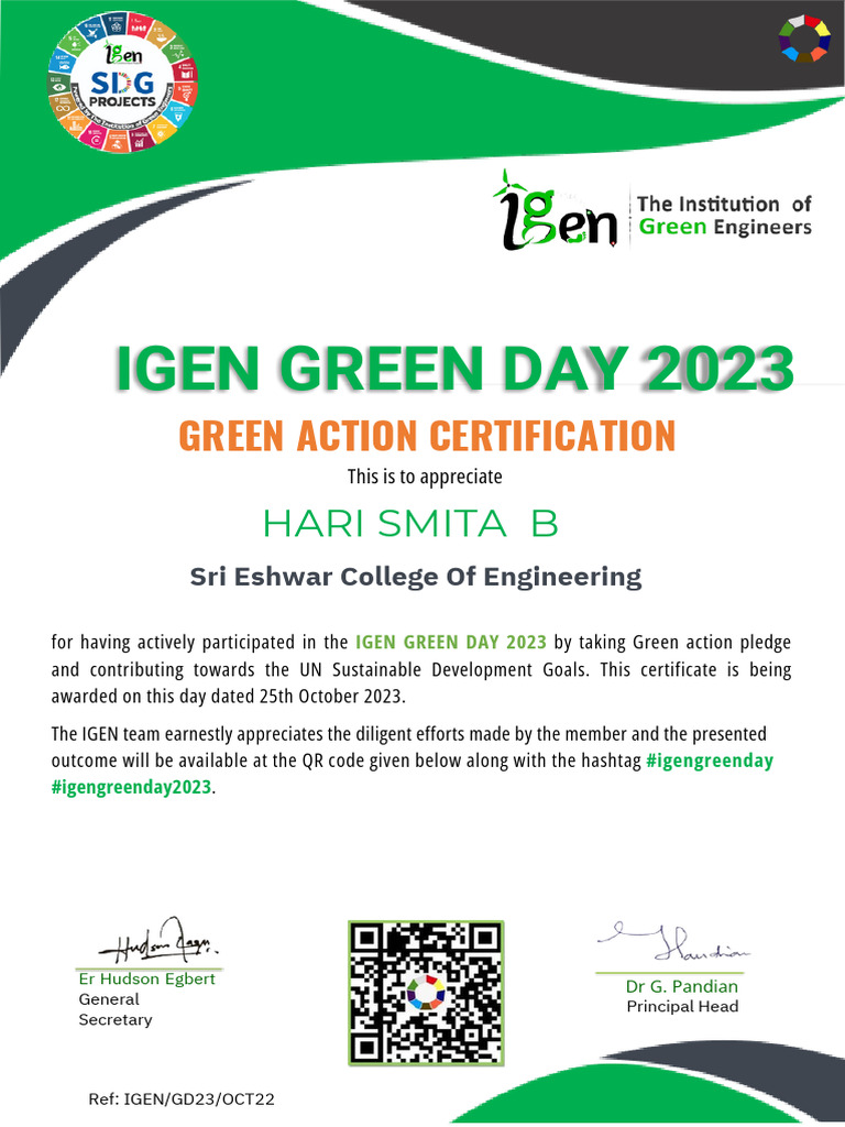 HARISMITA B Certificate PDF | PDF