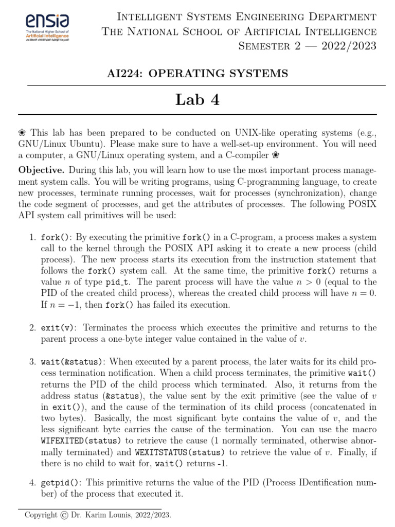 Lab 4 | PDF | Computer File | Operating System
