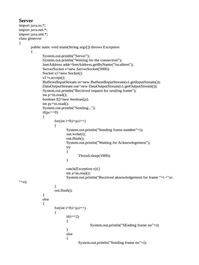 Goback | PDF | Information Technology | Internet Protocols Goback | PDF | Information Technology | Internet Protocols