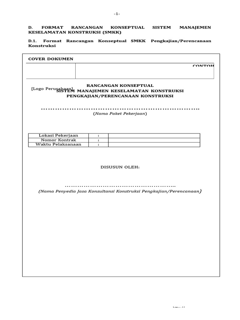Rancangan Konseptual SMKK Konstruksi | PDF