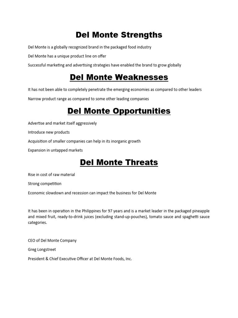 Del Monte | PDF