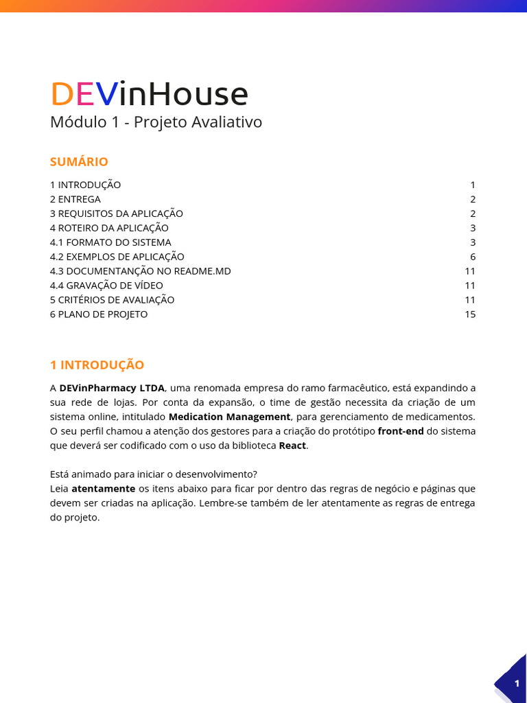DEVinHouse [Clamed] V2 - Módulo 1 - Projeto Avaliativo | PDF | Script Java | Imagem