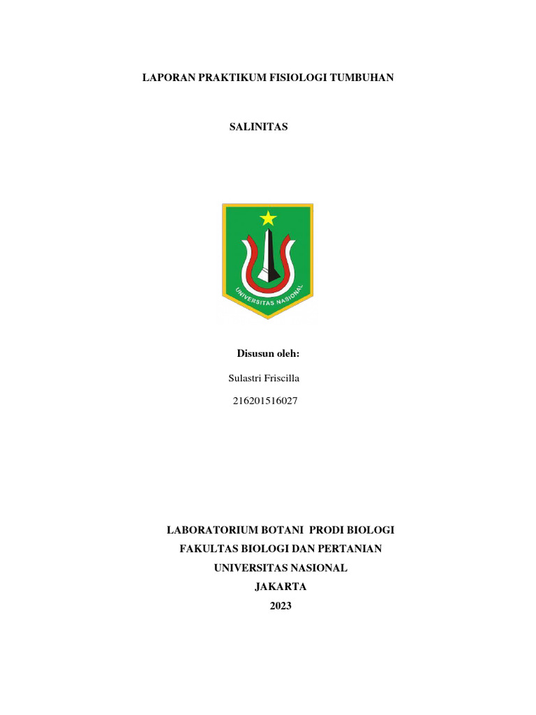 Pengaruh Salinitas pada Pertumbuhan Tanaman | PDF