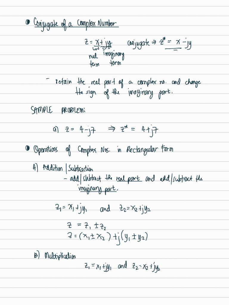 Complex Numbers 1 - Lecture Notes 2 2A | PDF