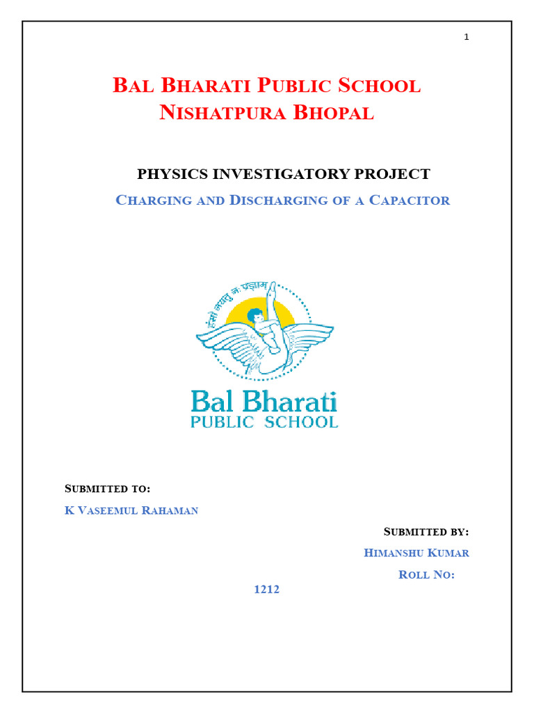 Charging And Discharging Of Capacitor Pdf Capacitor Electrical