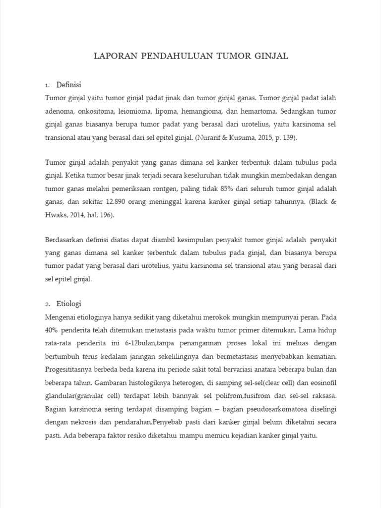 PDF LP Tumor Ginjal | PDF