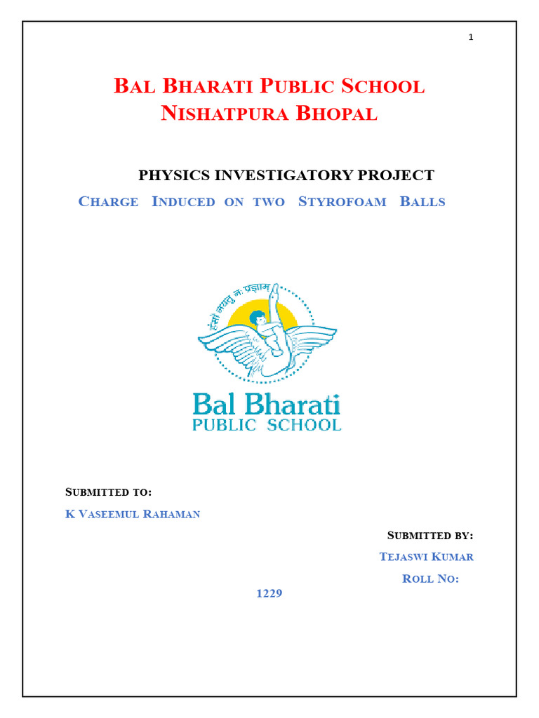 Charge Induced On Two Styrofoam Balls | PDF | Electric Charge | Force