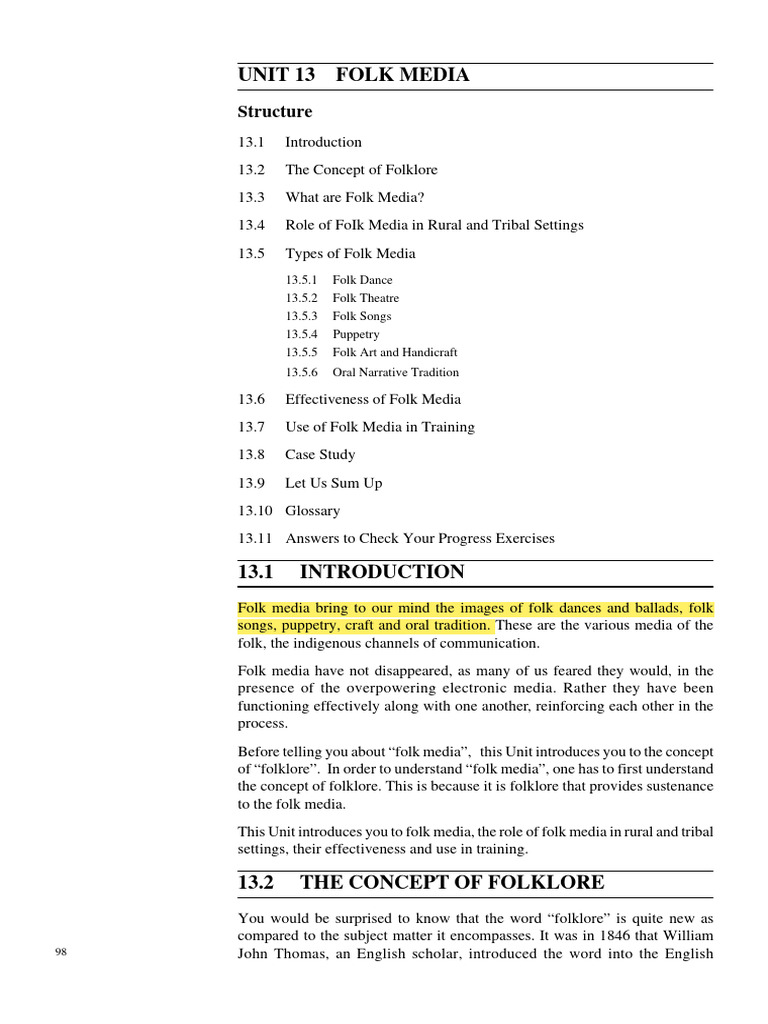 Unit 13 | PDF | Folklore | Puppets