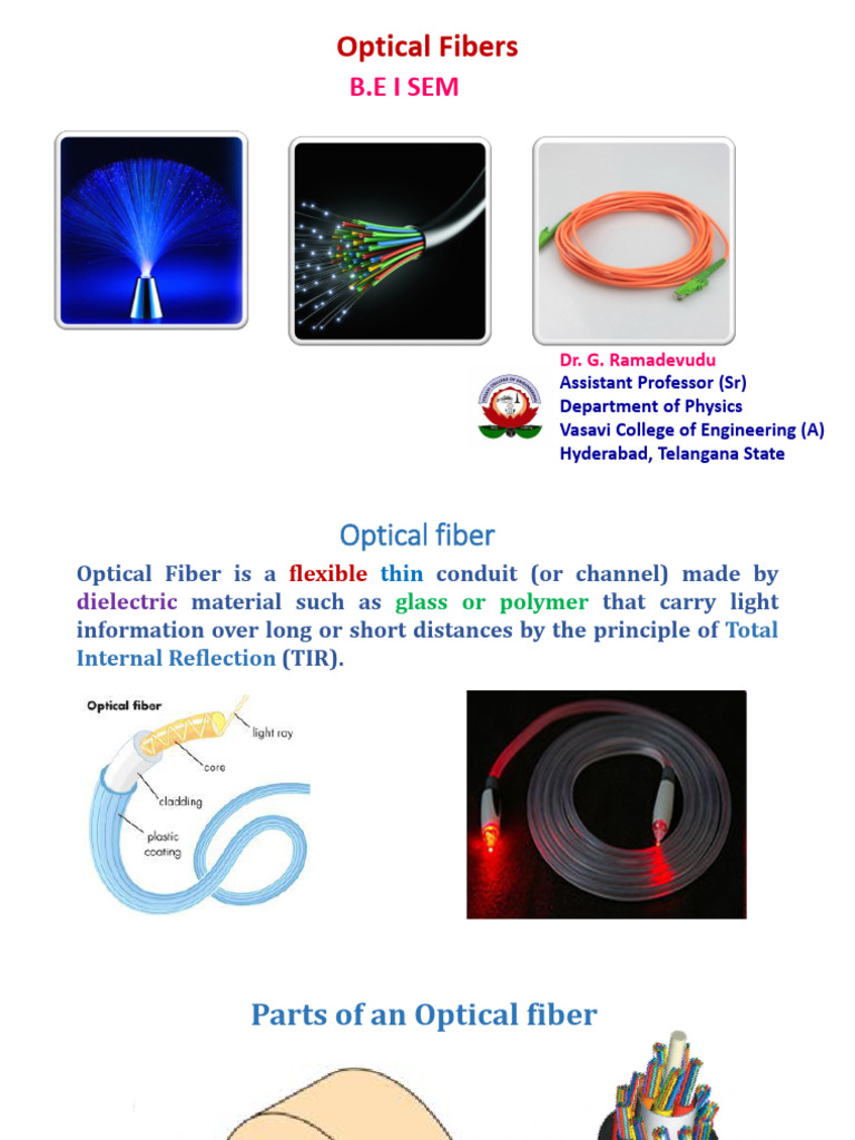 Optical Fibers Notes 1 | PDF | Optical Fiber | Optics