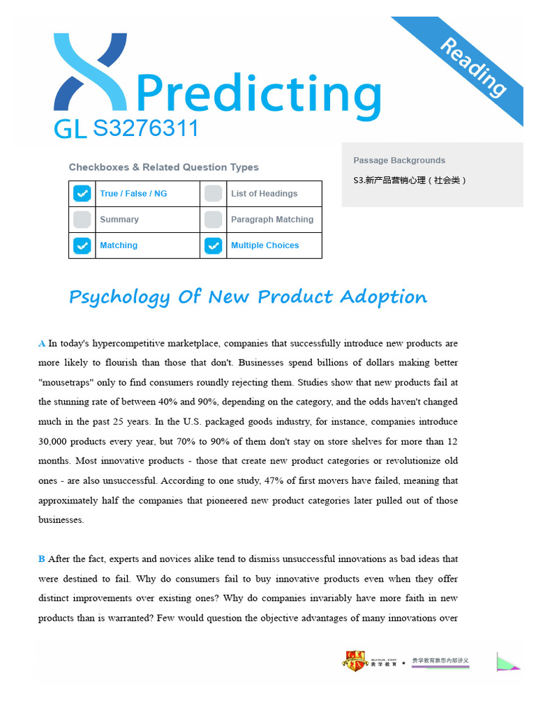 Reading Exercise 49 | PDF | Psychological Concepts | Psychology