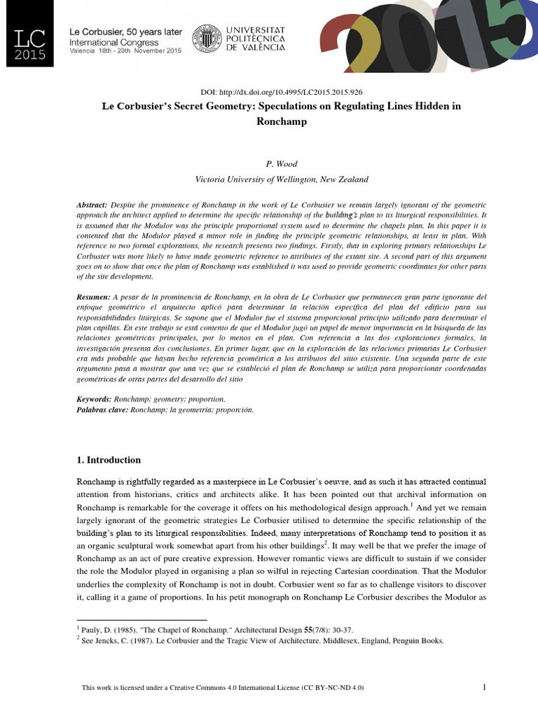 Le Corbusier's Secret Geometry: Speculations On Regulating Lines Hidden ...