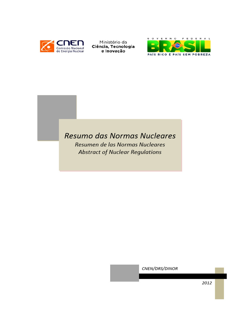 Resumo das Normas Nucleares CNEN | PDF | Potência nuclear | Reator nuclear